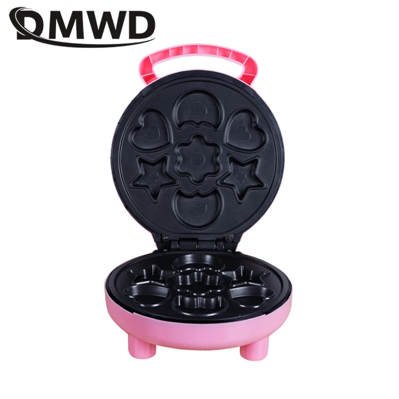 Dmwd elétrica dos desenhos animados waffle bolo maker automática muffin ...