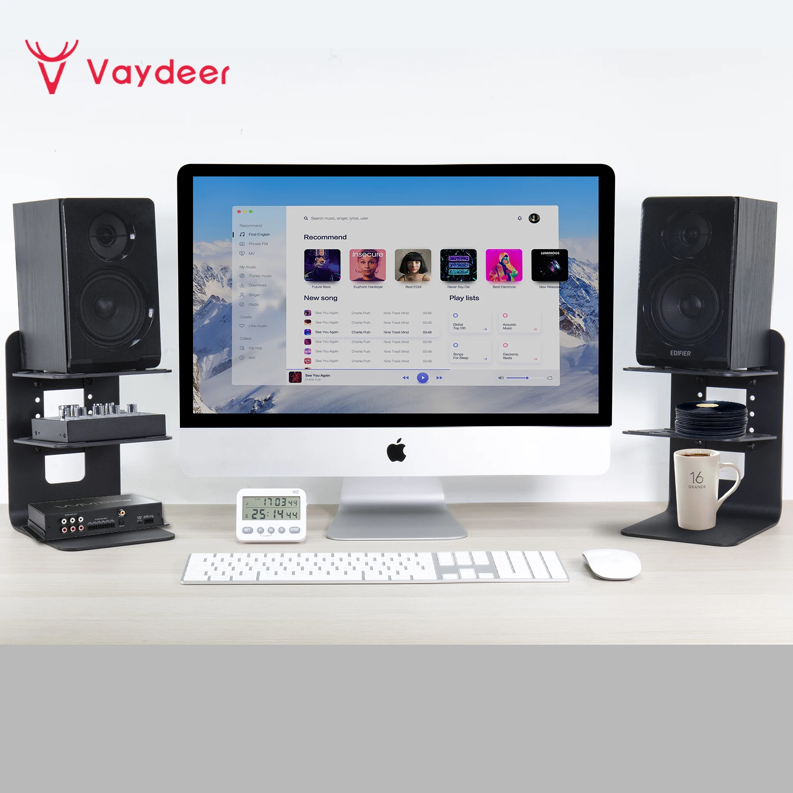 2-Tiers-Adjustable-Metal-Desktop-Speaker-Stand-1-Pair-with-Vibration ...