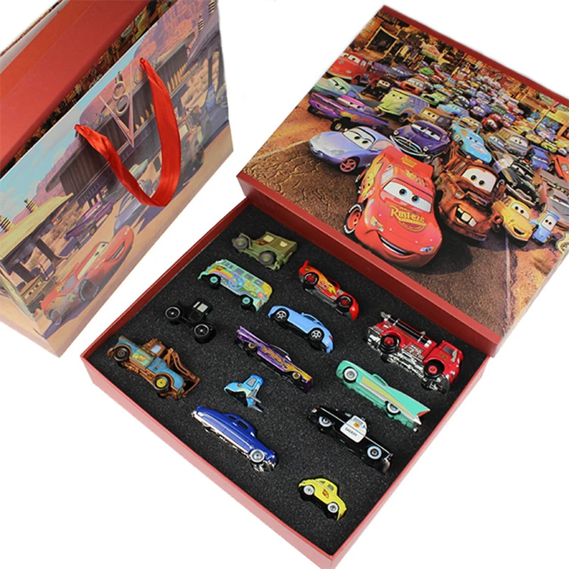 8/10pcs Disney Pixar Cars 2 3 Beautiful Gift Box Lightning McQueen with ...