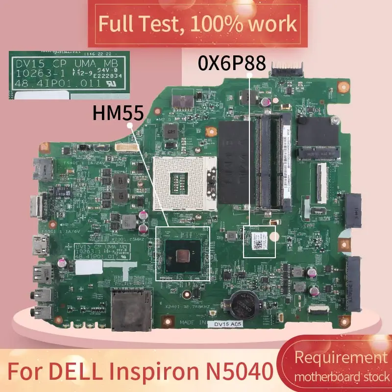 CN-0X6P88 For DELL Inspiron N5040 10263-1 0X6P88 HM57 DDR3 Notebook ...
