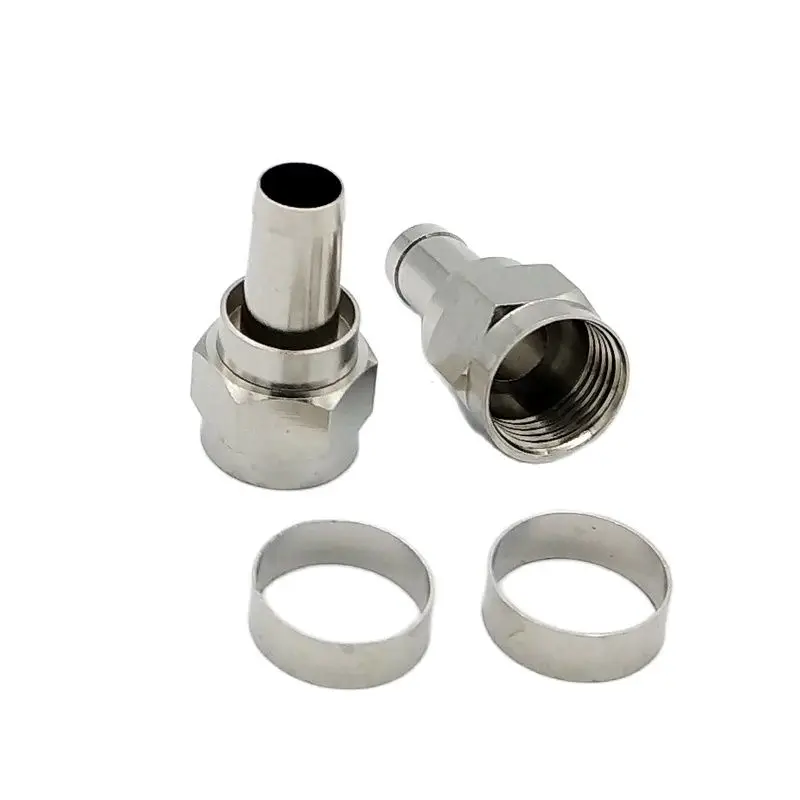 75-5 F type Connector For CATV Coaxial Cable Satellite Receiver Antenna ...