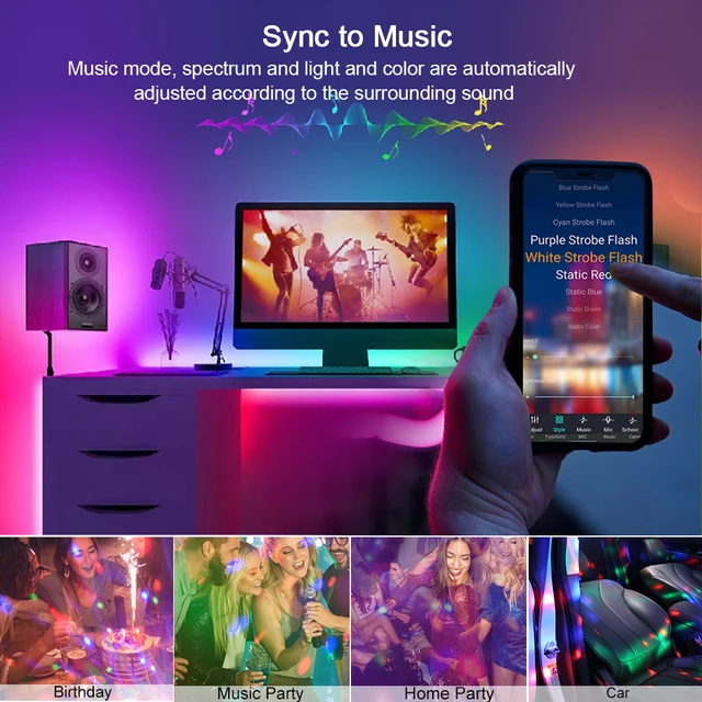 Colorful LED Starry Sky Galaxy Projector Nightlight USB Blueteeth Music ...