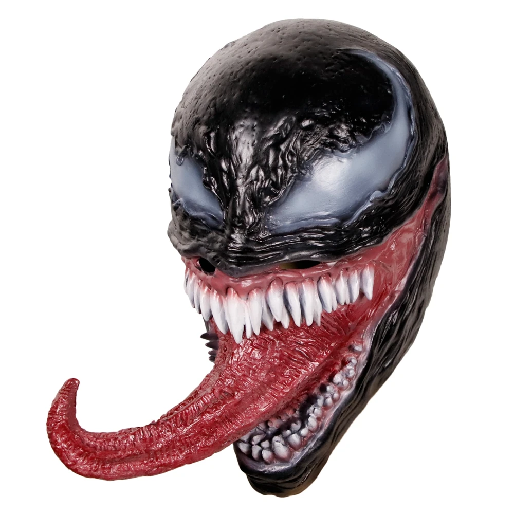 Superhero Venom Dark Horror Long Tongue Cosplay Mask - AllCosplay.com