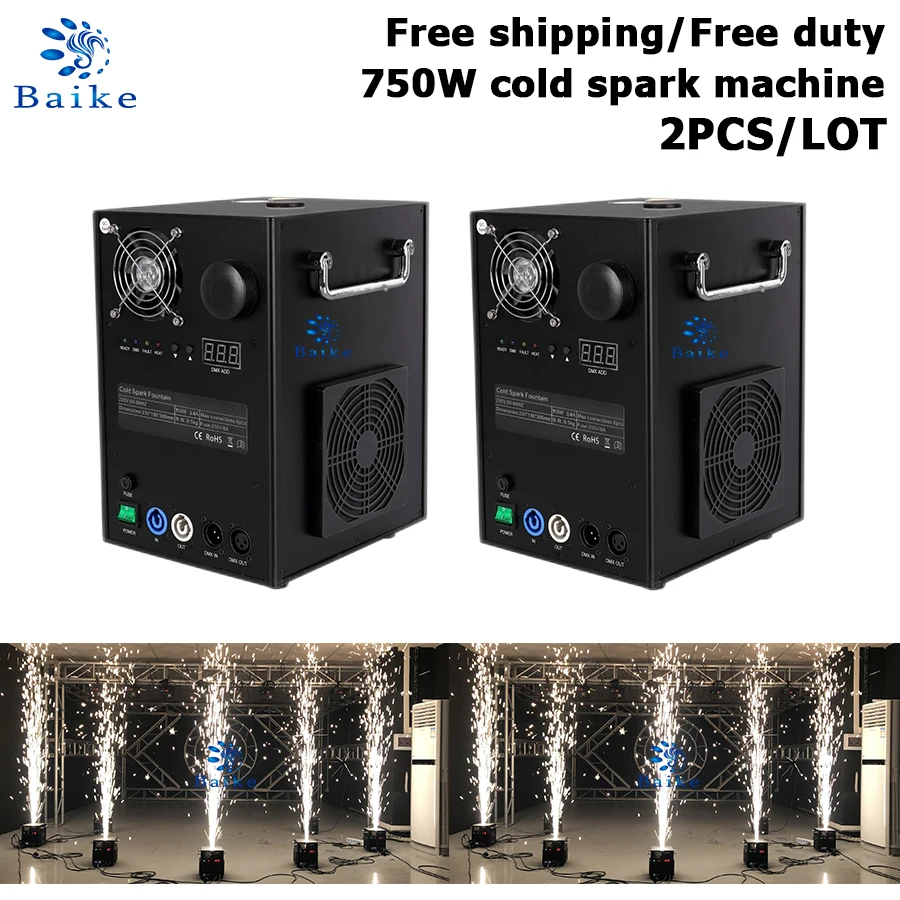 Free Shipping 2pcs Cold Sparks Machine 750w Cold Firework Machine Dmx ...