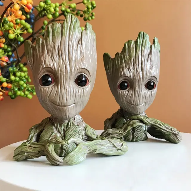 Home Decoration Ornaments Baby Groot Miniature Figurines Flower Pots ...