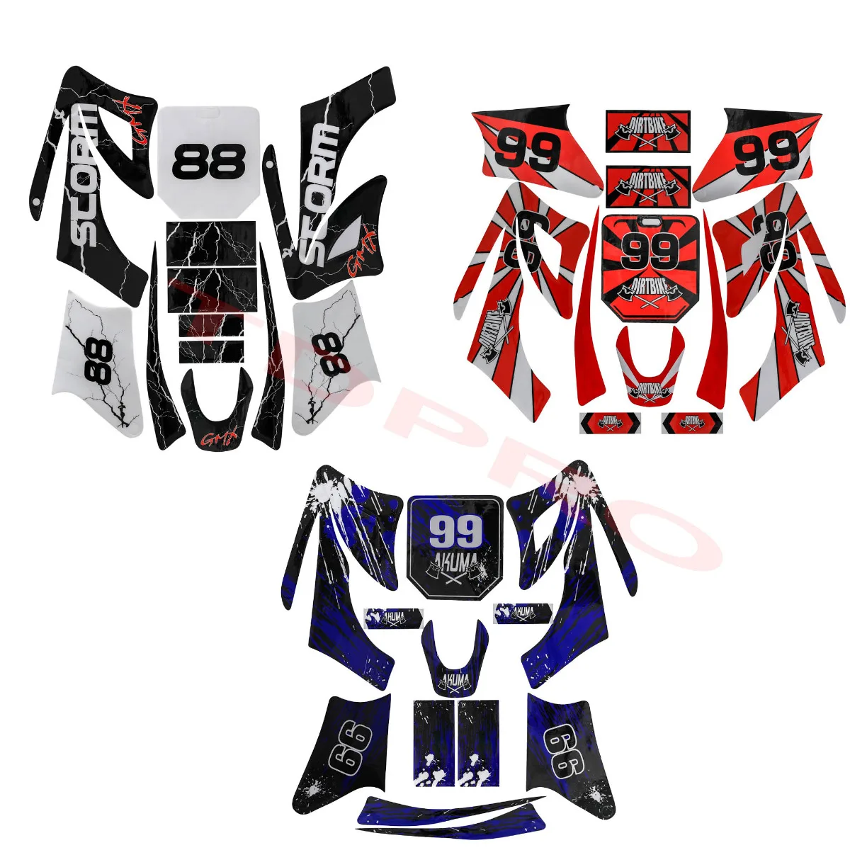 Motorcycle Graphics Decals Stickers | Dirt Bike Decals Orion Apollo ...