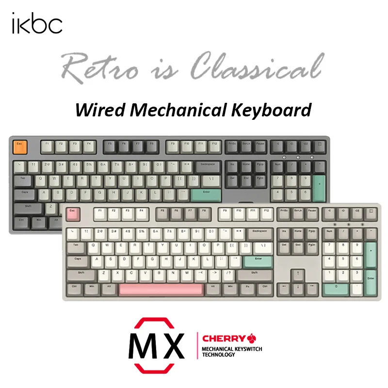Original-IKBC-W210-Retro-2-4Ghz-Wireless-Mechanical-Gaming-Keyboard-Cherry-MX-Red-Blue-Switch ...