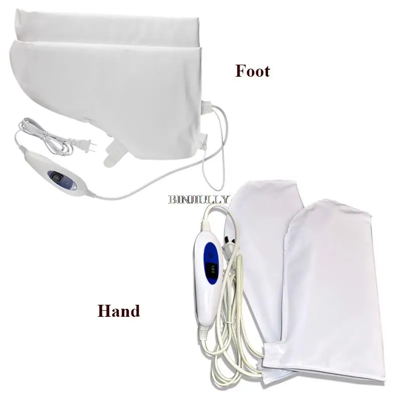 Electric-Therapeutic-Mitts-Hands-Feet-Wax-Therapy-For-Paraffin-Manicure ...