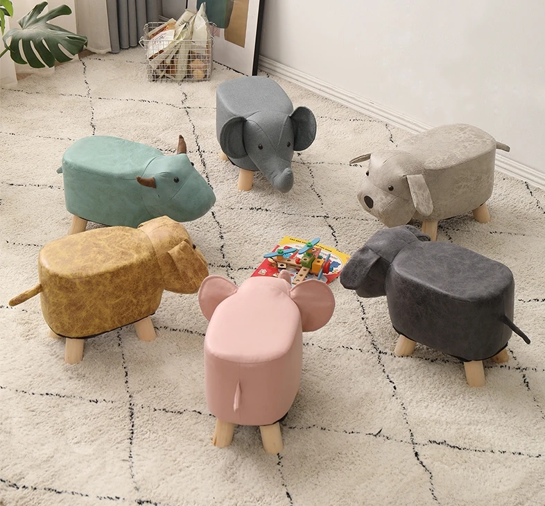 New-Animal-Stool-Children-Adult-Shoe-Changing-Stool-Cartoon-Elephant ...