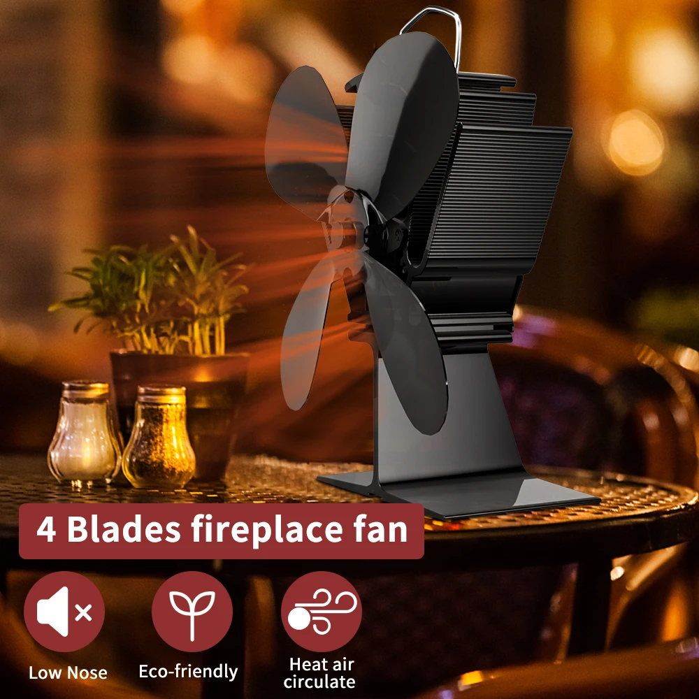 Stove-Fan-Fireplace-4-Blades-Heat-Powered-Stove-Fans-Wood-Burner-Ecofan ...