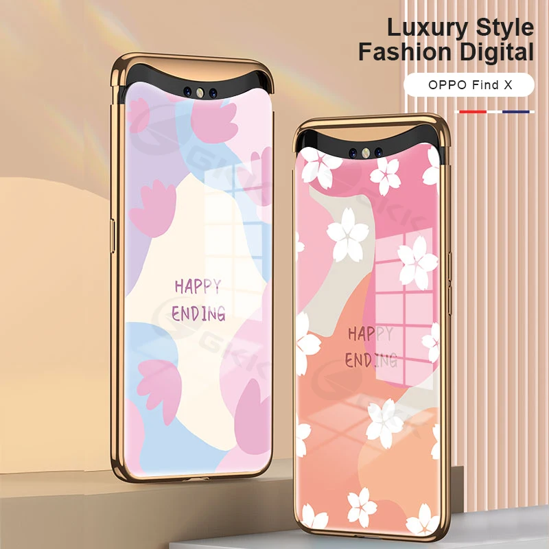 GKK-Luxury-Tempered-Glass-Case-For-OPPO-Find-X-Case-Lifting-Camera ...