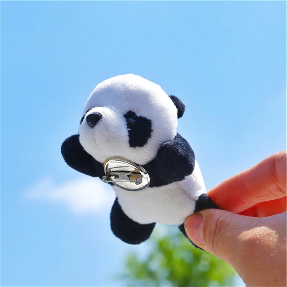 2pcs Super Cute Panda Bear Brooch Panda Pins Animal Brooches Soft Plush ...