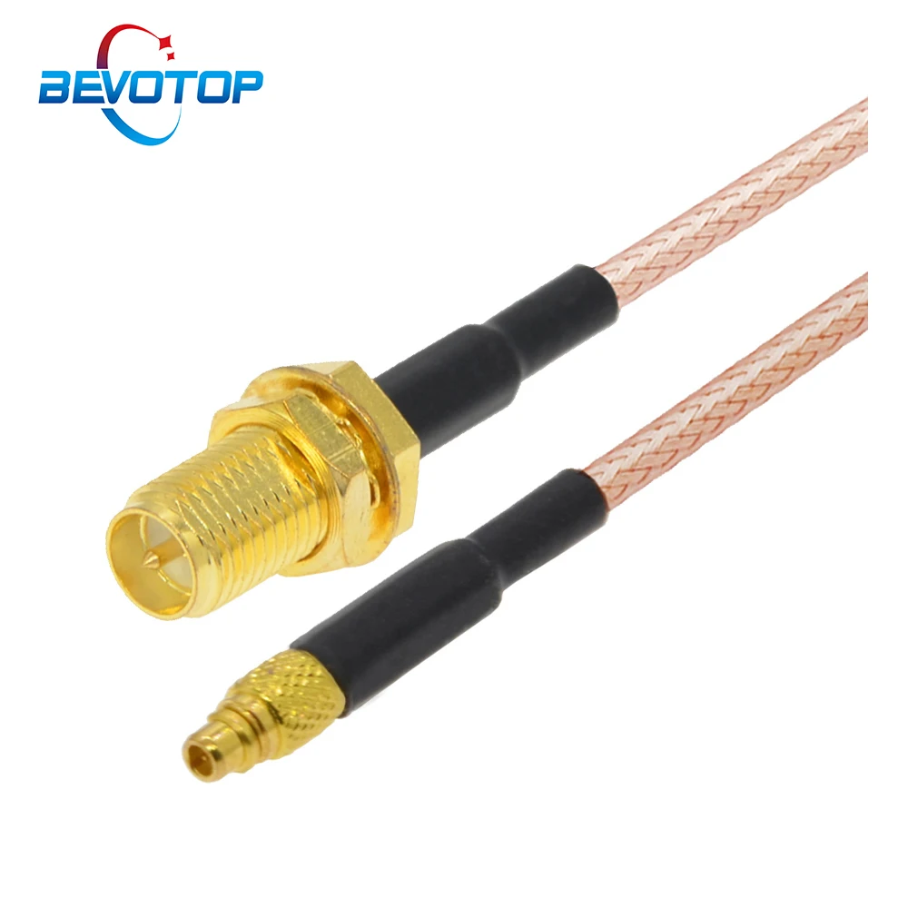 2pcs/lot Mmcx Male To Sma Female Bulkhead Jack Fpv Antenna Adapter Cable Rg316 Pigtail Jumper Rf ...