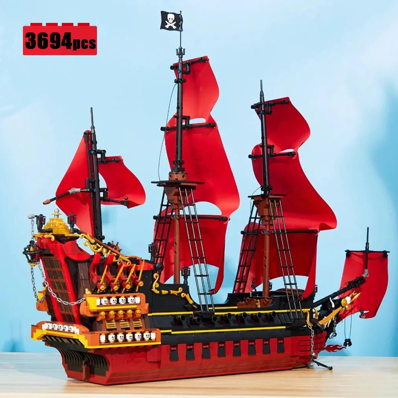 New Revenge Pirate Ship Building Blocks Construction Set for Boys MOC ...