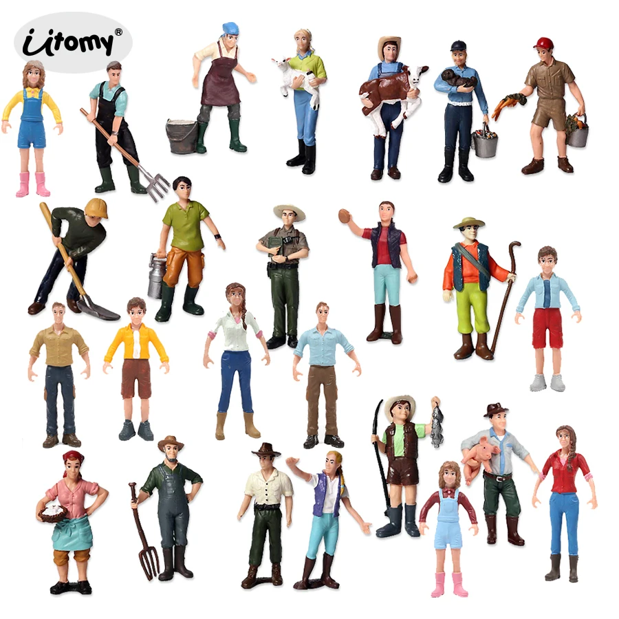 Simulation-Farm-Staff-People-Farmer-Miniature-Figure-Toy-Figurines ...