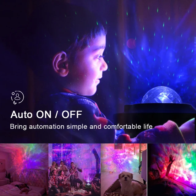 Colorful LED Starry Sky Galaxy Projector Nightlight USB Blueteeth Music ...