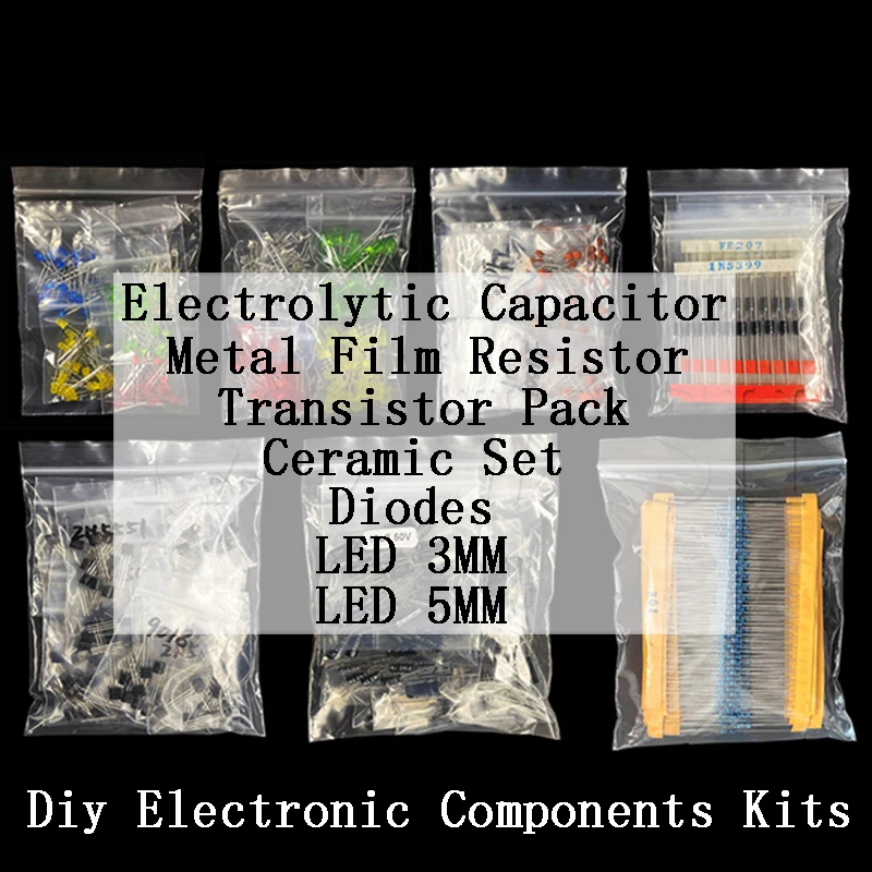 Diy-Electronic-Components-Kits-Metal-Film-Resistor-Assortment-Kit-Led ...
