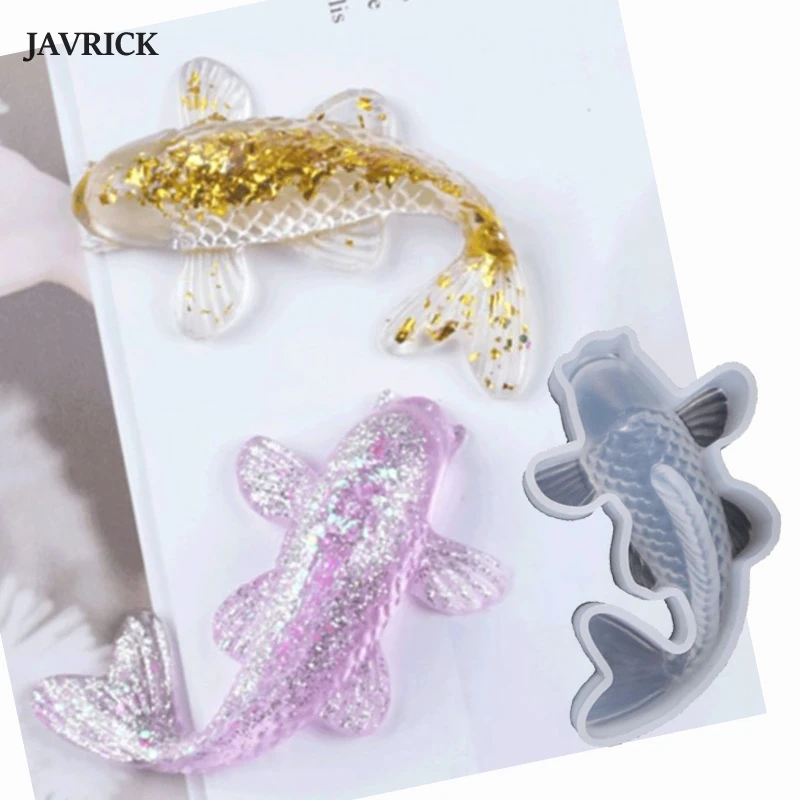 Fish Shape Silicone Molds For Epoxy Resin Pendant Handmade DIY Keychain ...