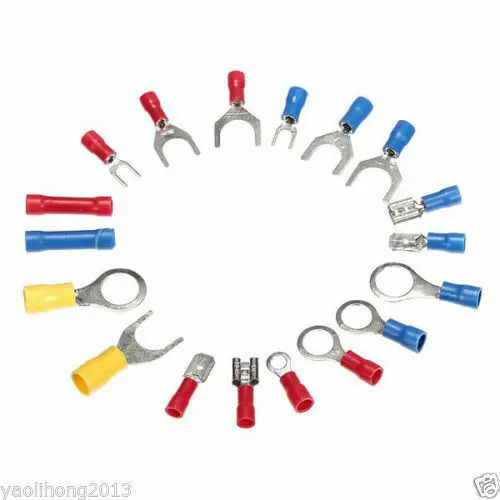 300Pcs Assorted Crimp Terminals Set Insulated Electrical Wiring ...