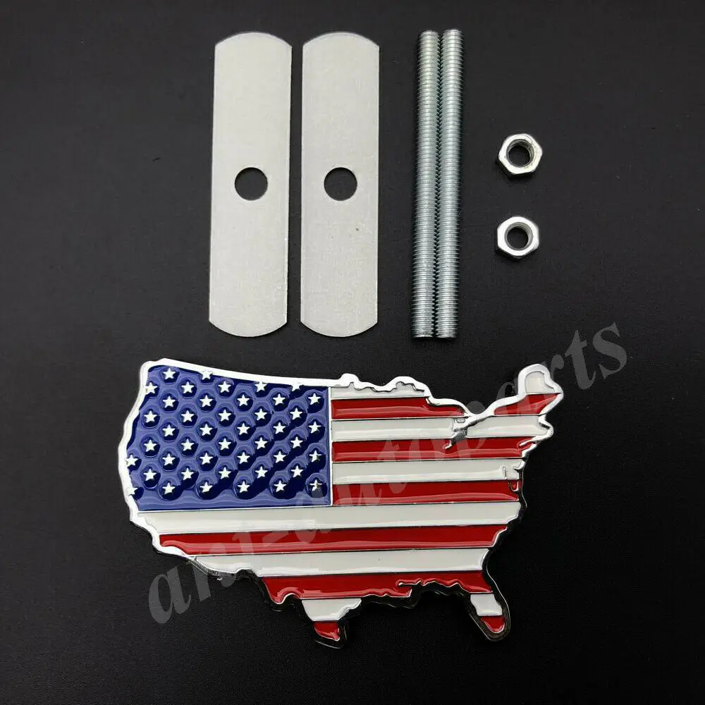 New-Metal-USA-American-Flag-Car-Front-Grille-Emblem-Badge-Decals ...