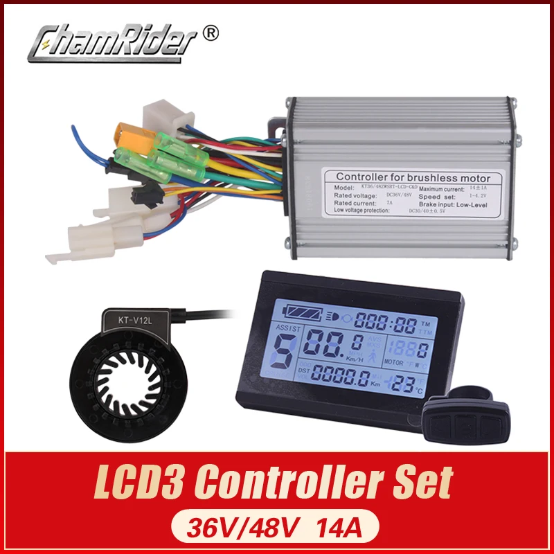 LCD-Display-Meter-PAS-Set-E-bike-Conversion-Kit-Dual-Mode-Hall-Sensor ...