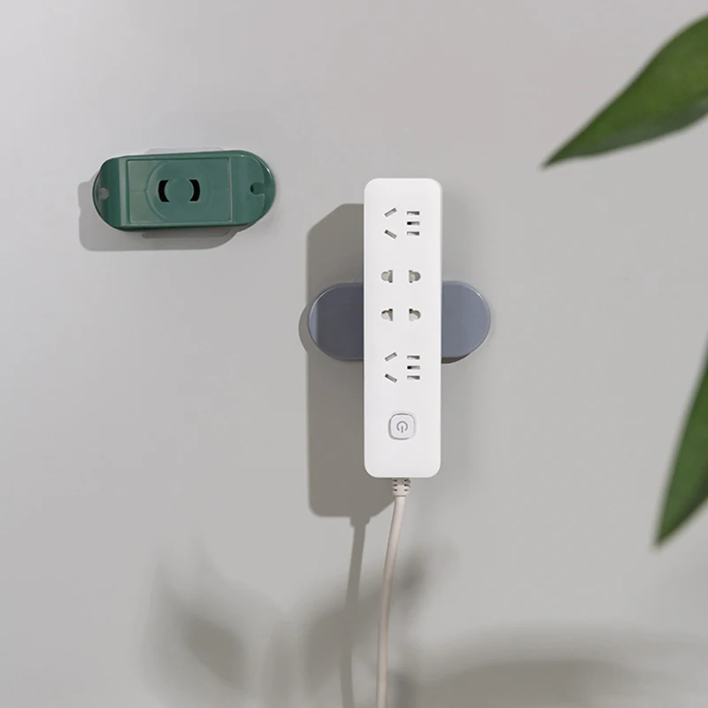 Self Adhesive Power Strip Holder Wall Mount Punch Free Rotatable Cable ...