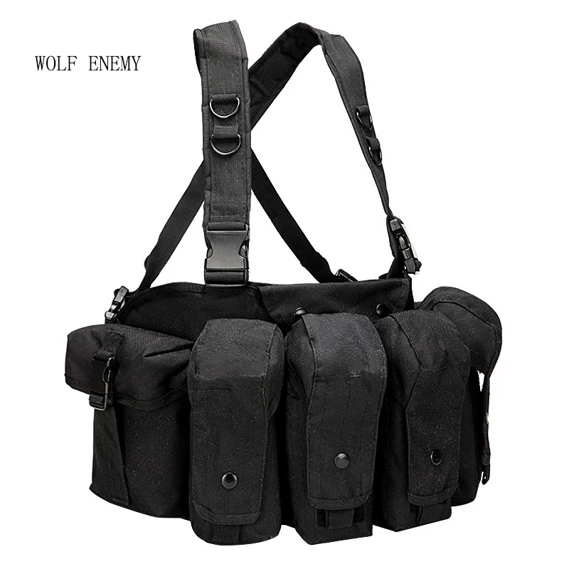 Ak Chest Rig Tactical Vest Airsoft Ak 47 Molle Magazine Pouch Army ...