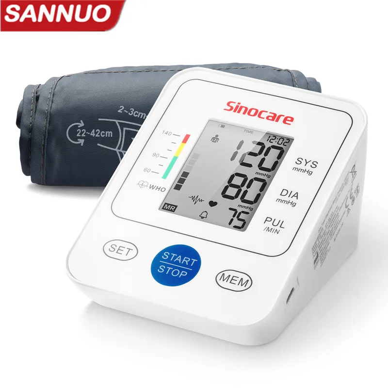 Sinocare-Home-Blood-Pressure-Monitor-Upper-Arm-Tensiometer-Automatic ...