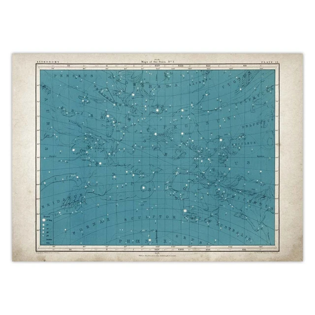 Vintage Constellations Map