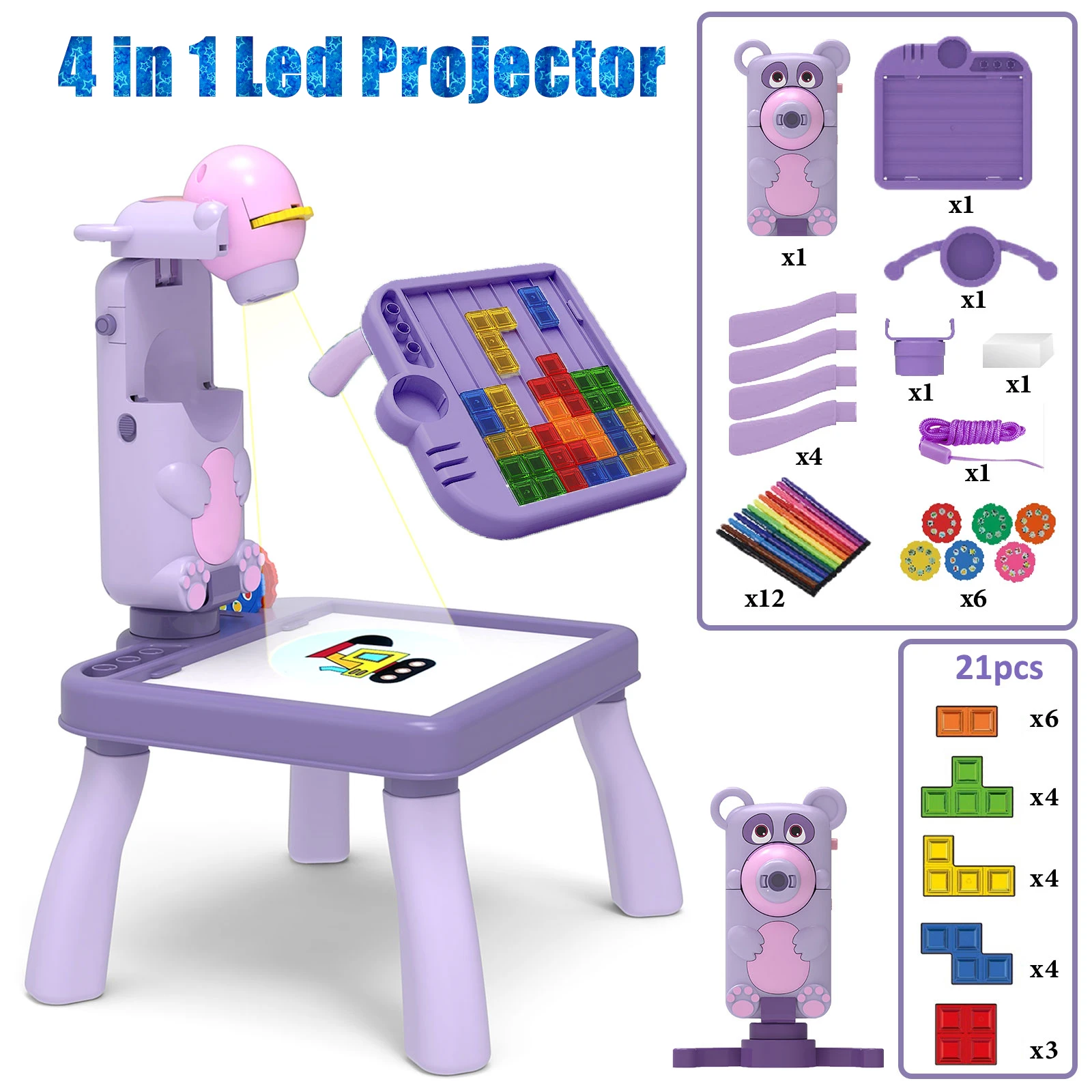 Kids Children Educational Early Learning Musical Projector Projection ...