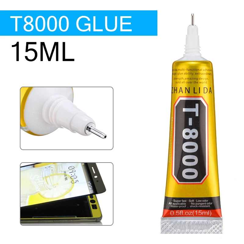 15ml T8000 סופר דבק T8000 דבק מגע טלפון סלולרי מסך תיקון מסגרת איטום ...
