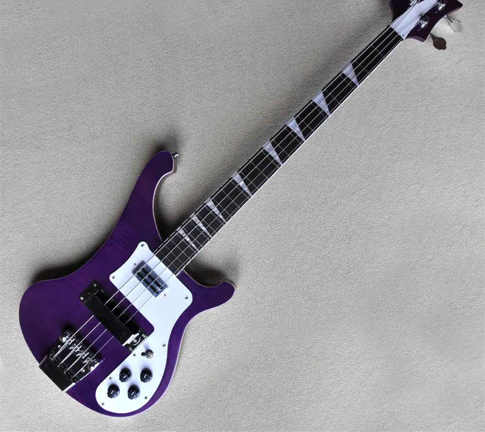Purple-Body-4-Strings-Electric-Bass-Guitar-with-Rosewood-Fingerboard ...