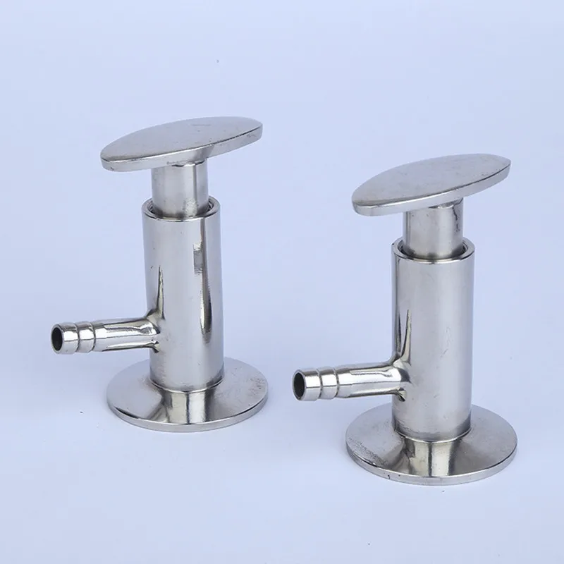304 Stainless Steel Sanitary Sampling Valve 50.5mm 25.4mm Ferrule Od ...