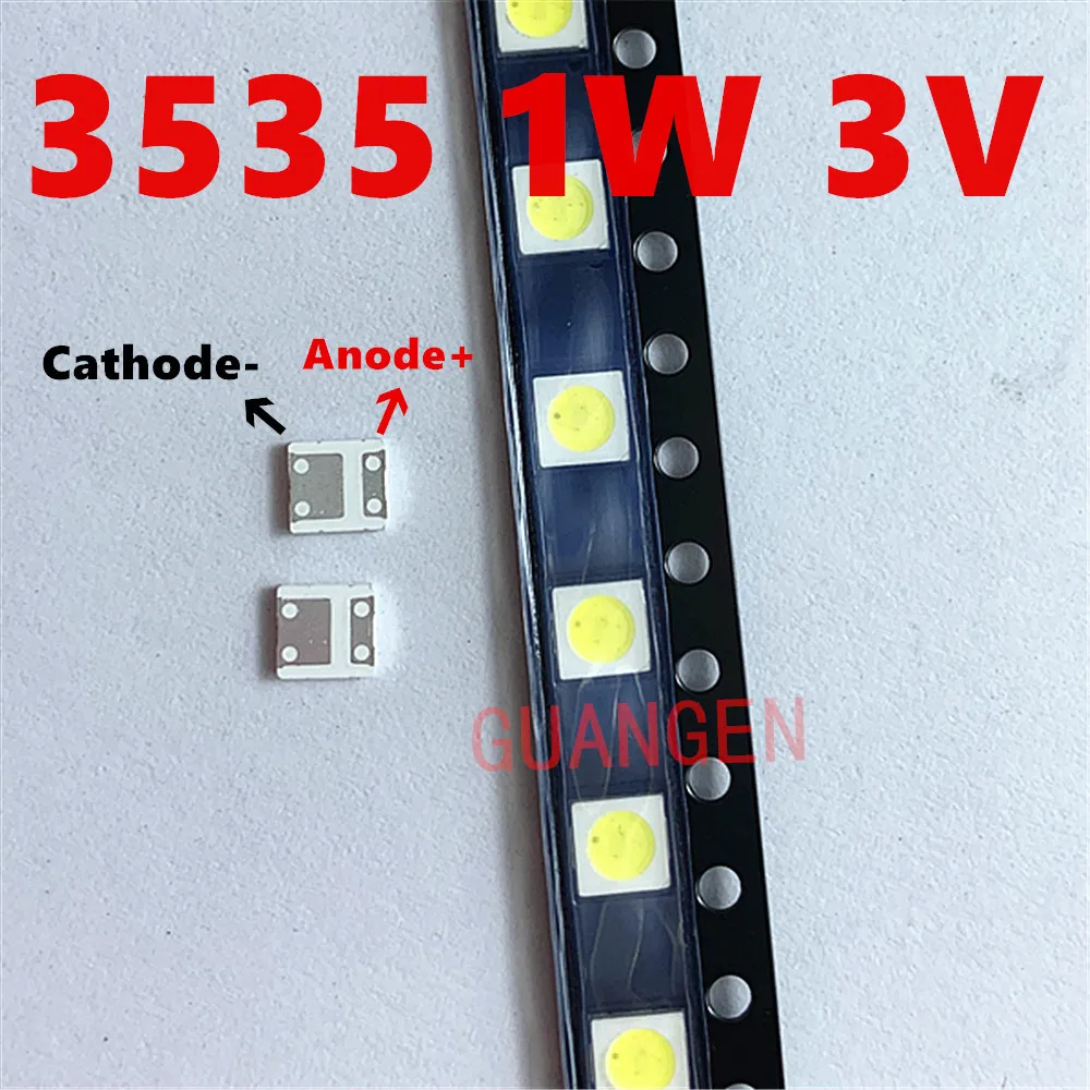 100PCS-FOR-UNI-LED-Backlight-Flip-Chip-LED-3V-3535-Cool-white-153LM-LED ...