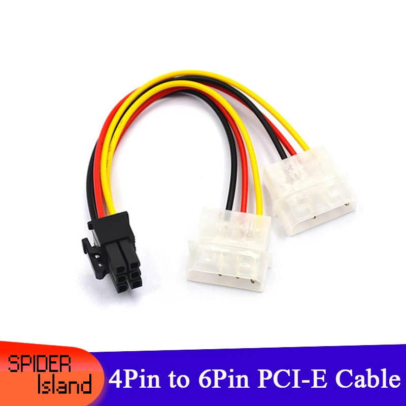 100pcs 4 핀 6 핀 PCI E 그래픽 카드 비디오 카드 용 전원 케이블 Geforce GTX Quadro 4pin ...