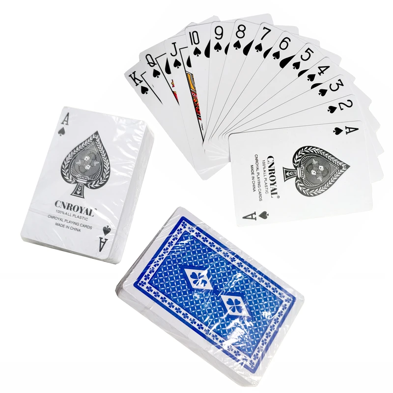 White PVC Plastic Playing Cards Waterproof Durable Poker Cards Game ...