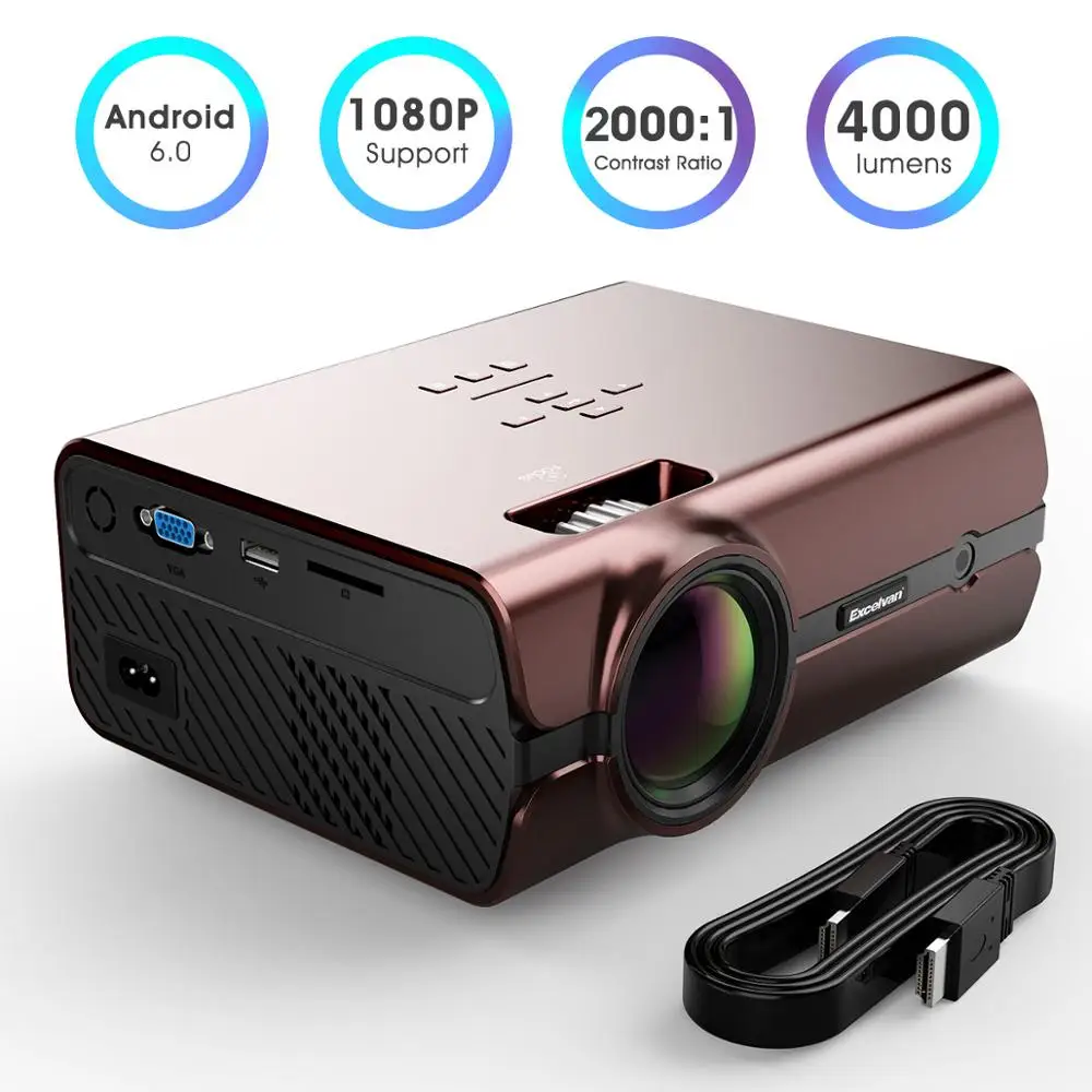 Excelvan Proyector BL46 para cine en casa, dispositivo Multimedia con ...