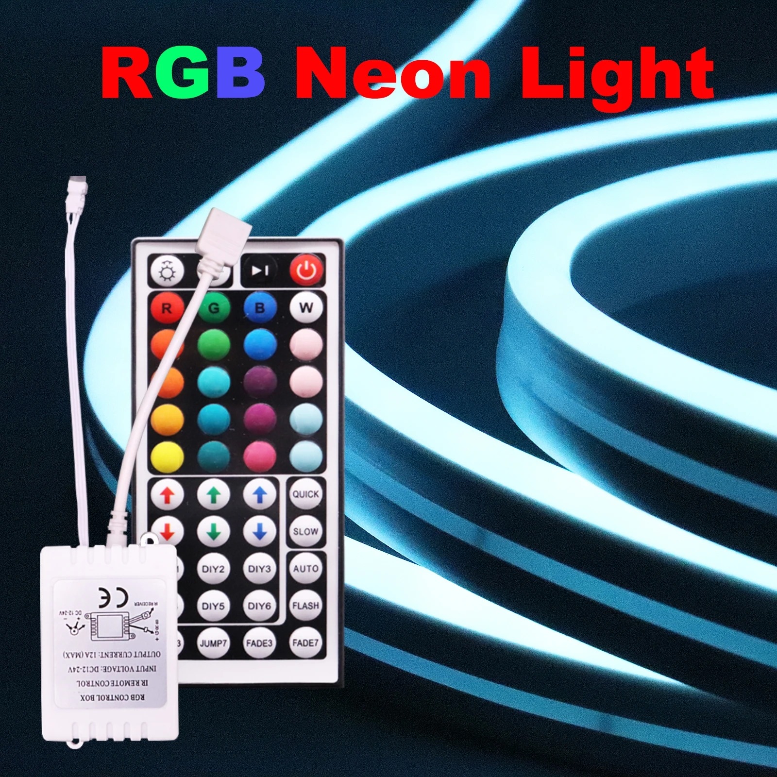 DC-12V-Neon-Light-2835-RGB-LED-Strip-120LEDs-M-Flexible-Rope-Tube ...