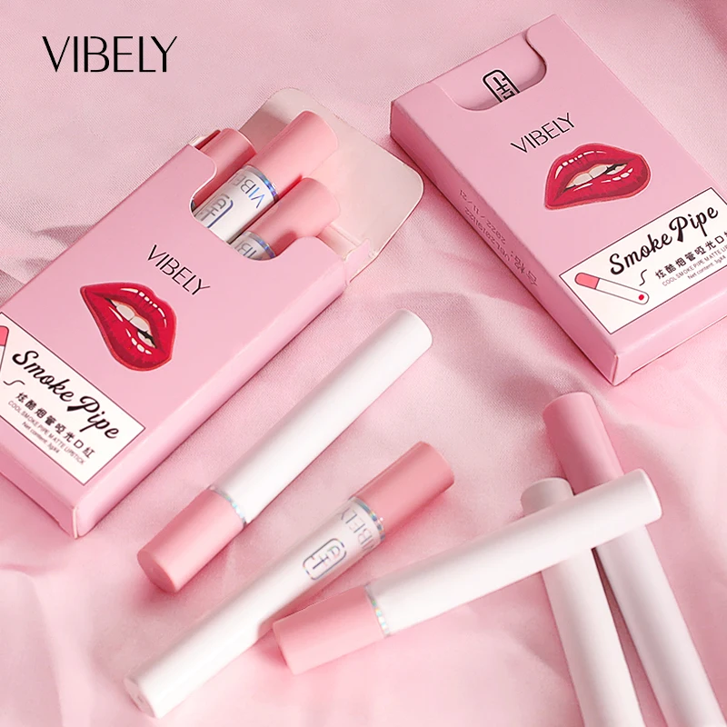 Sexy Type 4pcs Cigarette Shape Lipstick Matte Waterproof Long Lasting ...