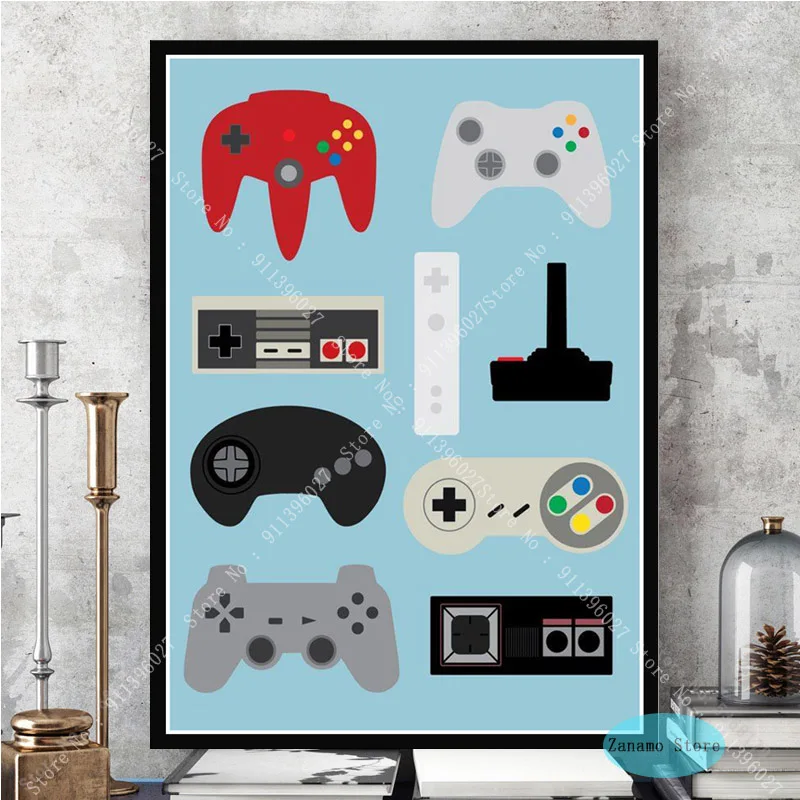 Video Game Controller Collage