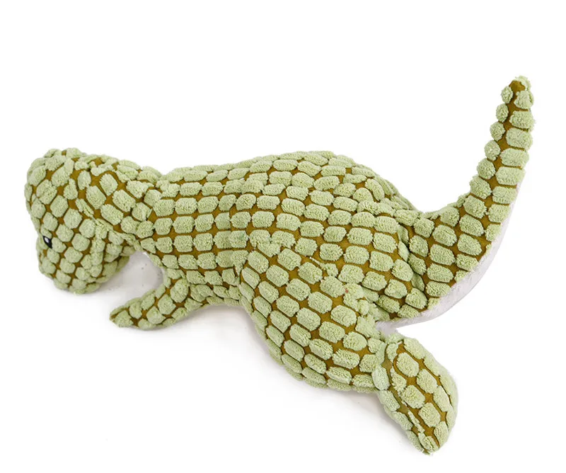 Plush Dinosaur Dog Toys Cute Cartoon Squeaker Pets Interactive Toy Chew ...