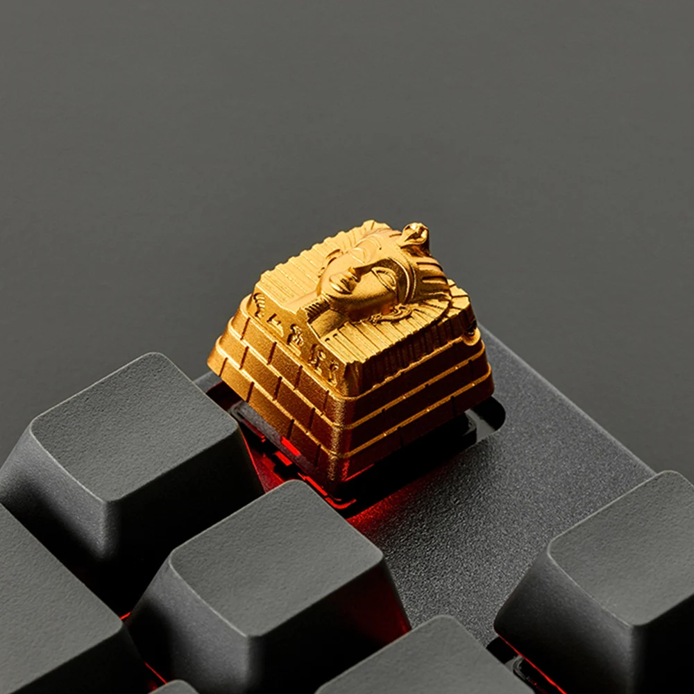 3D Profile Gold Pharaoh Design Metal Keycaps For Cherry Switch ...