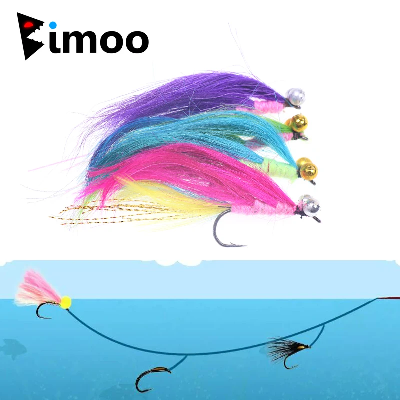 Bimoo 4/8pcs Fly Fishing Booby Fly Streamer Flies Lure for Trout Foam ...