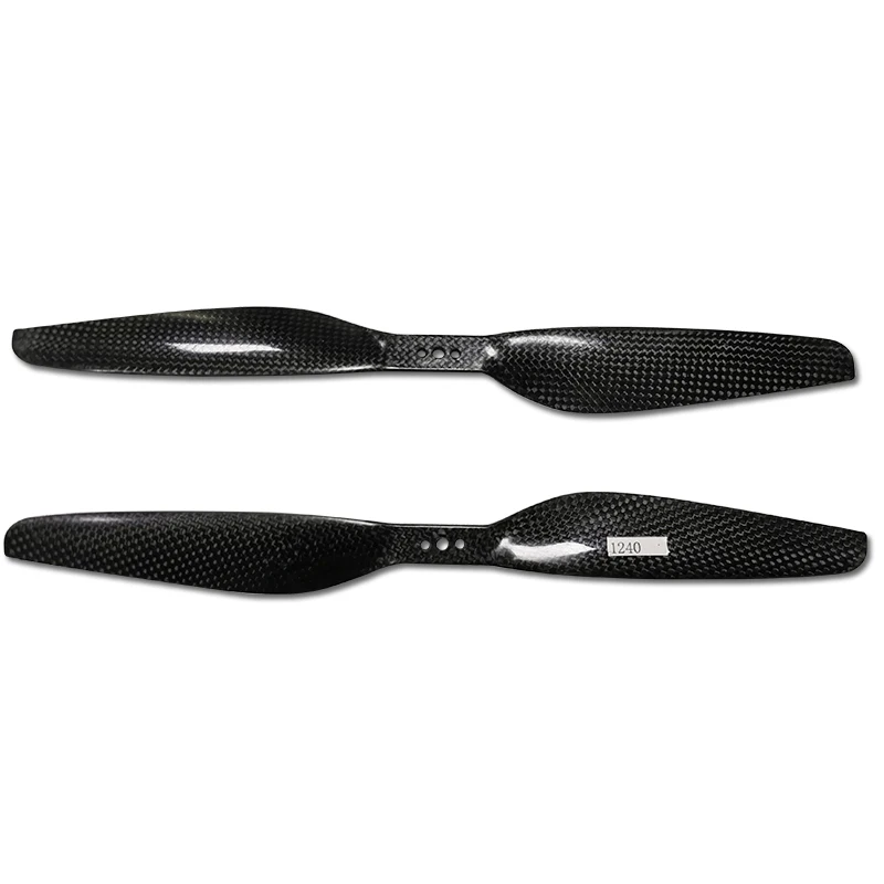 2 Pairs 3K 1240 Carbon Fiber Propellers 12 Inch Prop CW Propeller CCW ...