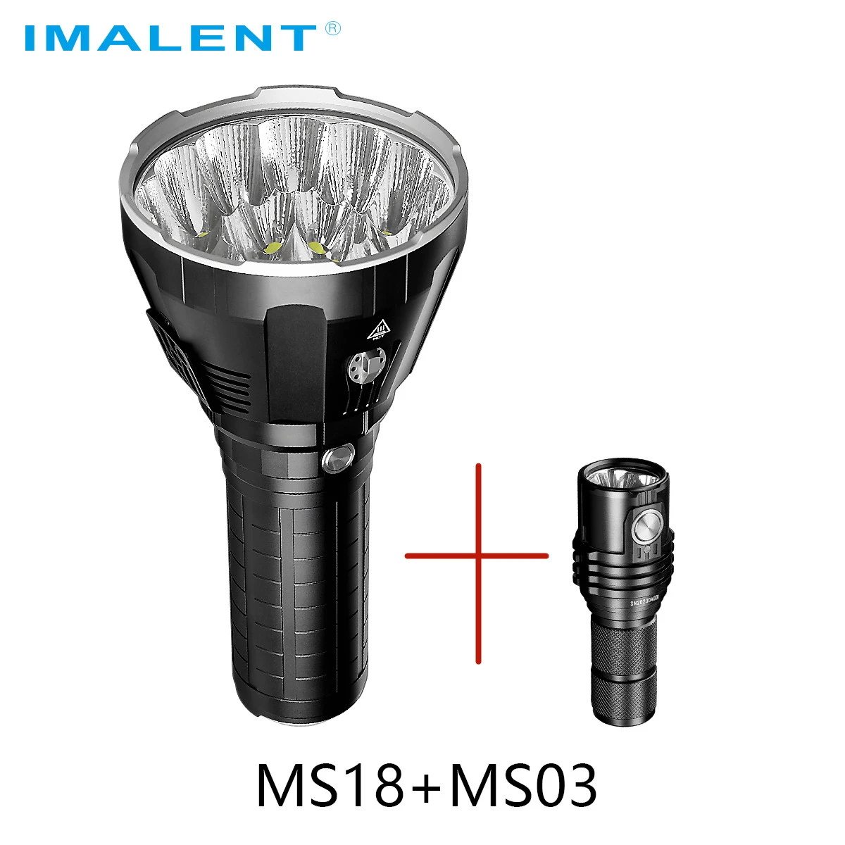 IMALENT MS18 + MS03 강력한 손전등, CREE XHP70.2 LED 충전식, 가장 밝은 전문 토치, 사냥 검색 ...