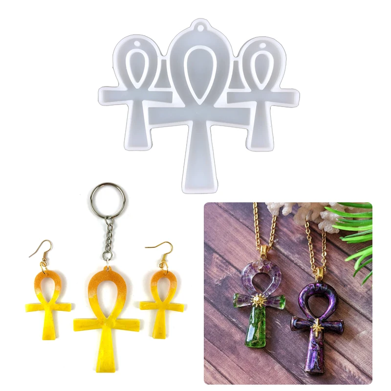 Silicone Molds Epoxy Resin Ankh | Silicone Jewelry Eardrop Bag - Resin ...