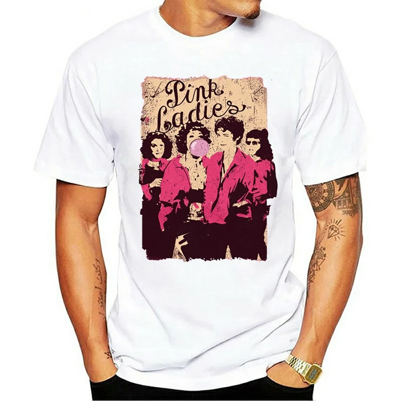 Grease Movie Pink Ladies Licensed Adult T Shirt All Sizes Cotton Short ...