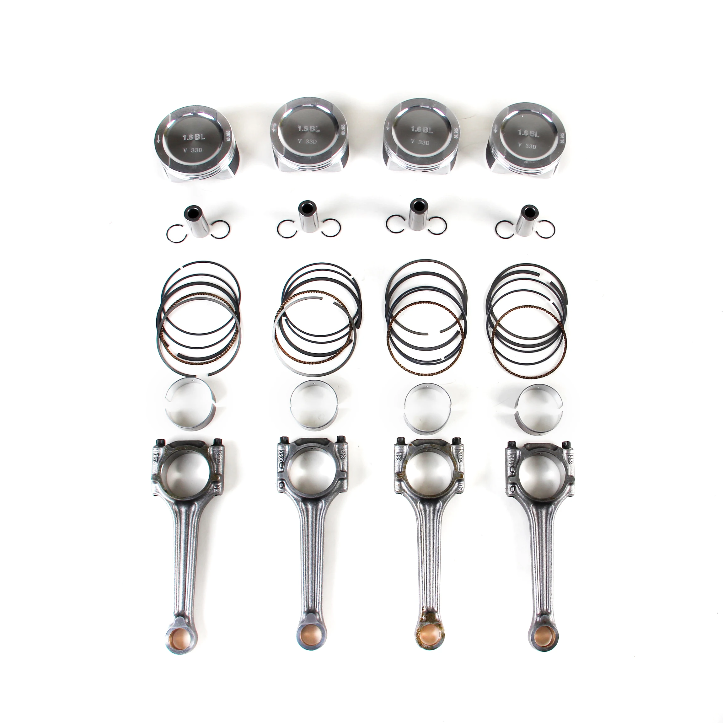 Fit For VW POLO 1.6L BCD Piston Ring Assembly&Connecting Rod&Bearing ...