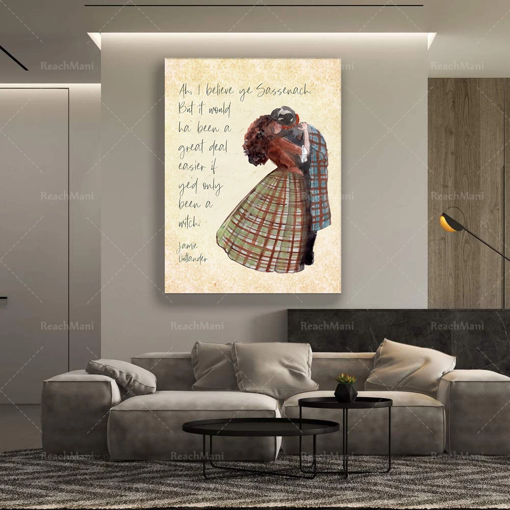 Visual Arts Surfaces Outlander Jamie Fraser Canvas Home Decor Wall Art ...