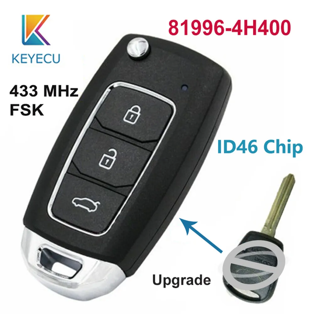 81996-4H400-Upgraded-Flip-Remote-Key-Fob-3-Button-433MHz-ID46-for ...